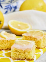 Glazed German Lemon Sponge Cake (Zitronenkuchen)