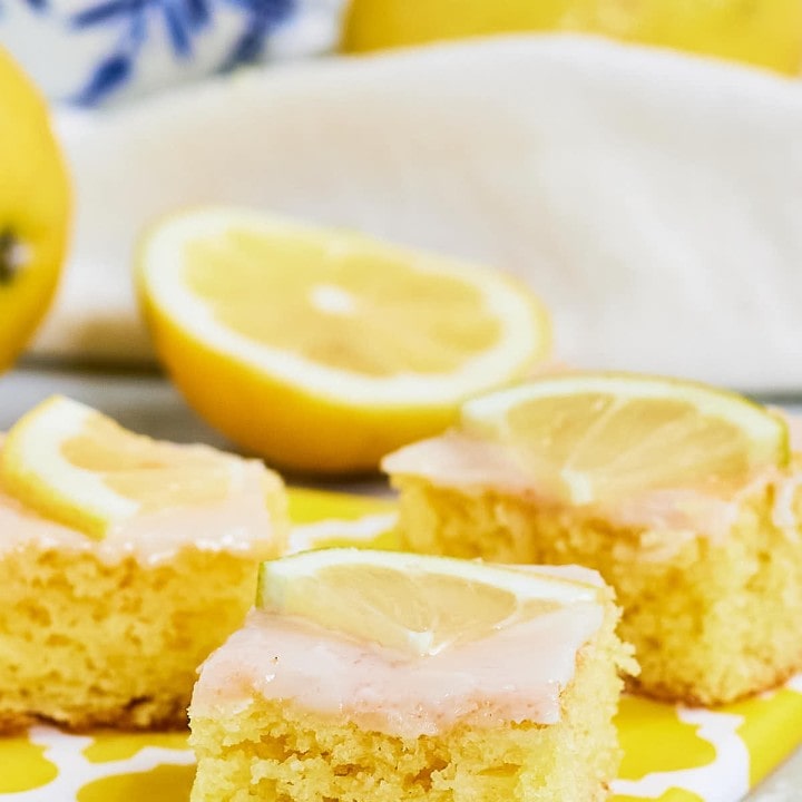 Glazed German Lemon Sponge Cake (Zitronenkuchen) - Cheerful Cook