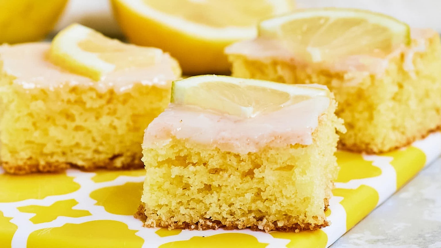 Glazed German Lemon Sponge Cake (Zitronenkuchen)