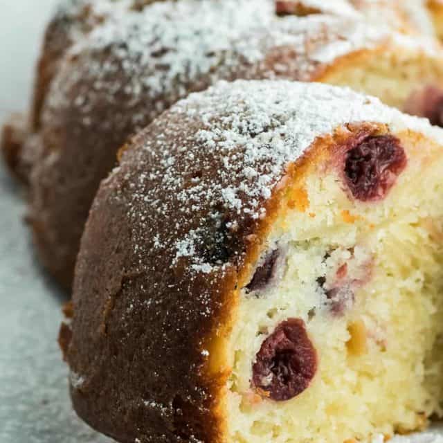 Easy German Cherry Sponge Cake - Cheerful Cook