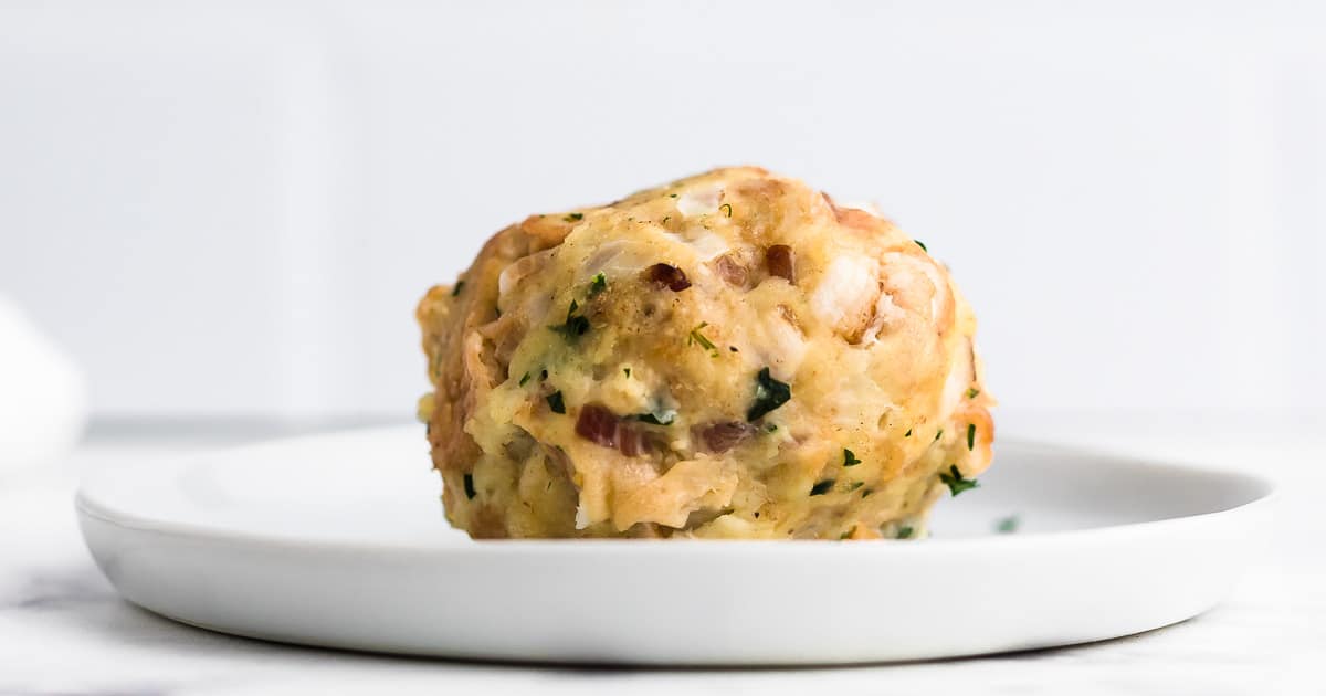 German Bread and Bacon Dumplings - Speckknödel