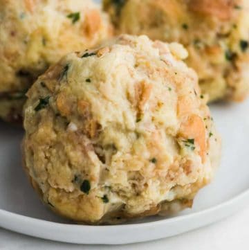 German Bread and Bacon Dumplings - Speckknödel