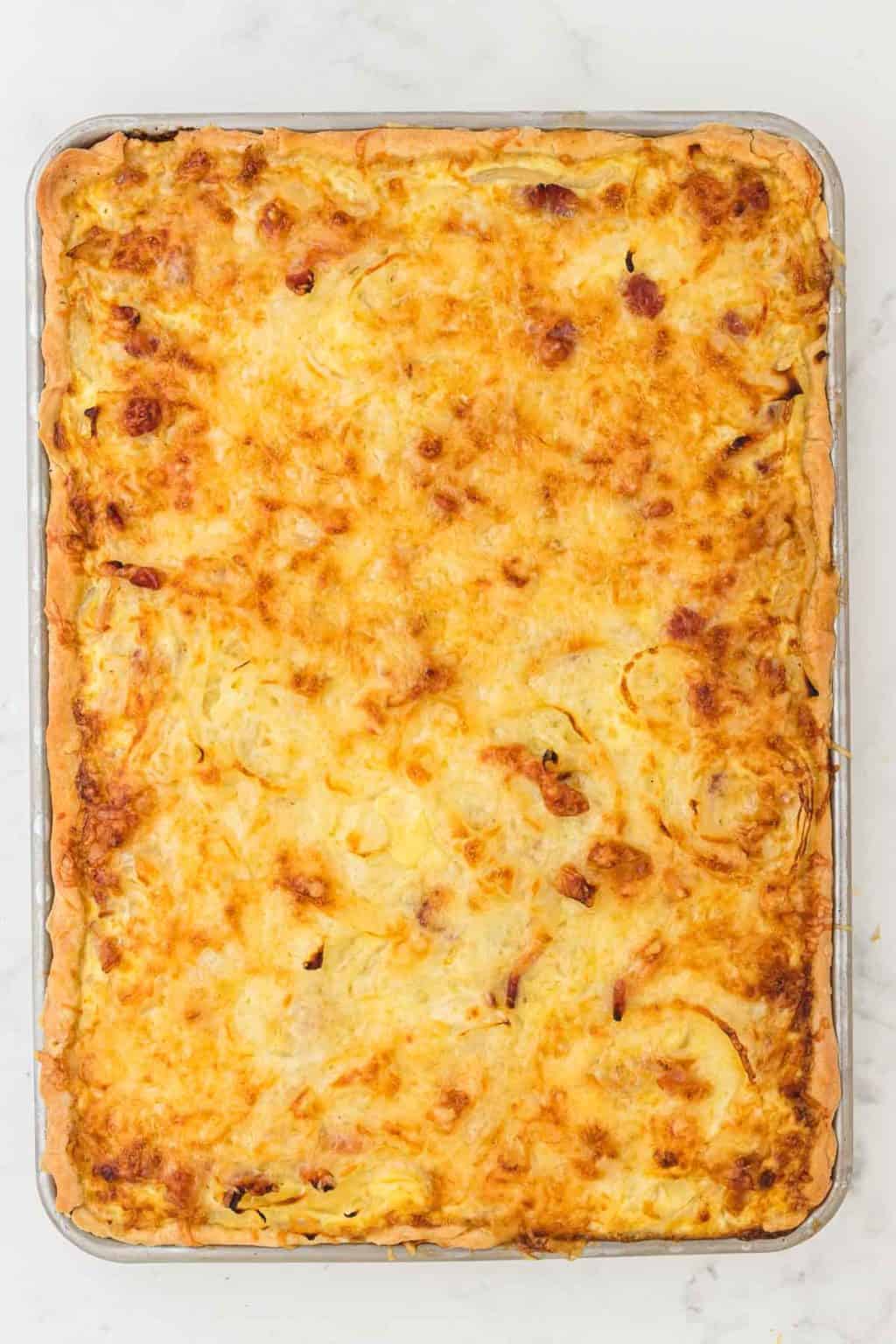 German Onion Pie with Bacon (Zwiebelkuchen) - Cheerful Cook