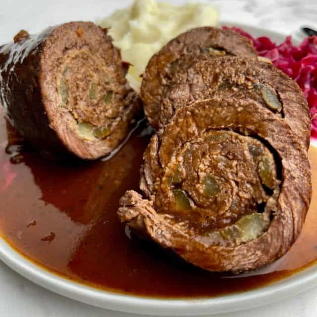 Classic German Beef Rouladen (Rinderrouladen) - Cheerful Cook