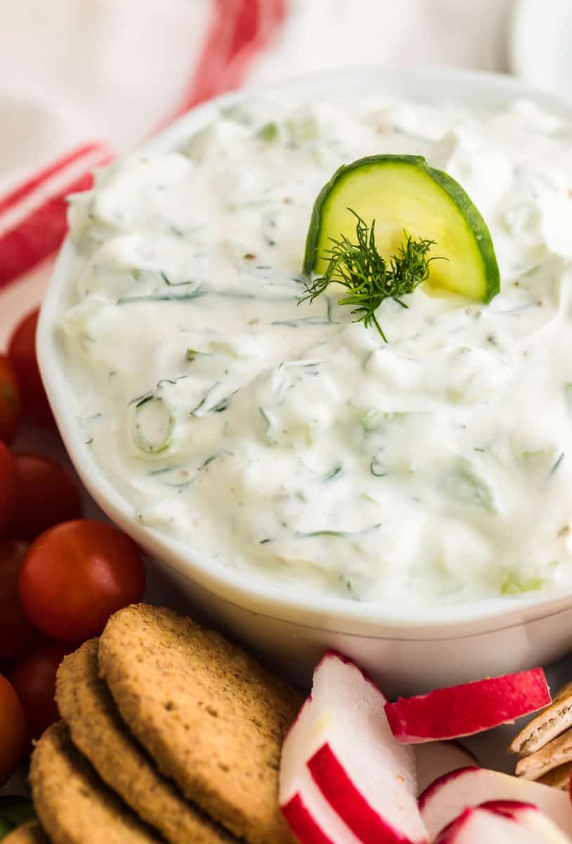 Easy Cucumber Dip {10 Minute Recipe} - Cheerful Cook