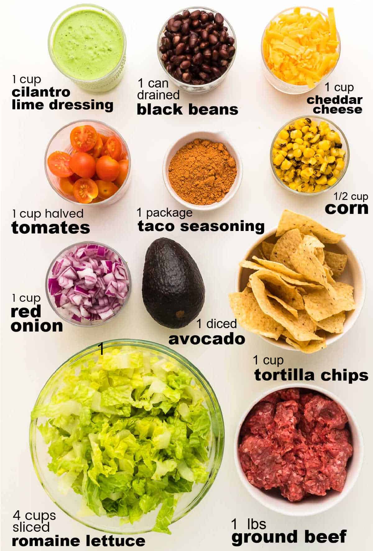 Easy Ground Beef Taco Salad - Cheerful Cook