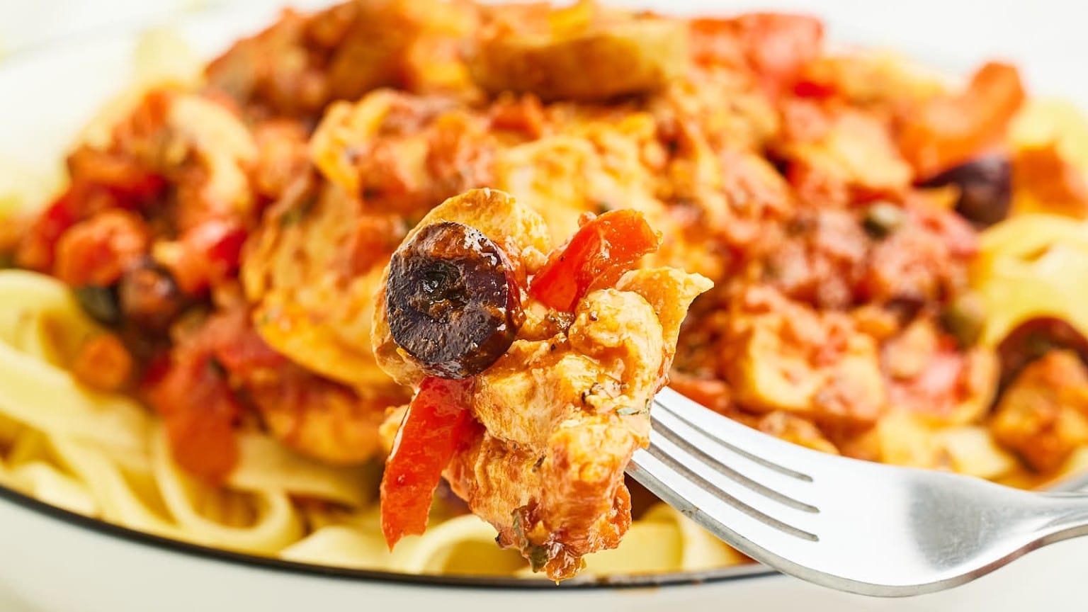 Chicken Cacciatore With Pasta - Cheerful Cook