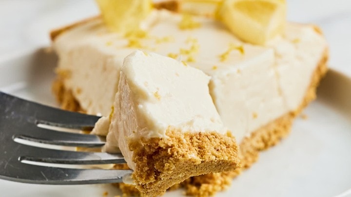 No-Bake Lemon Cheesecake (5 Ingredients) - Cheerful Cook