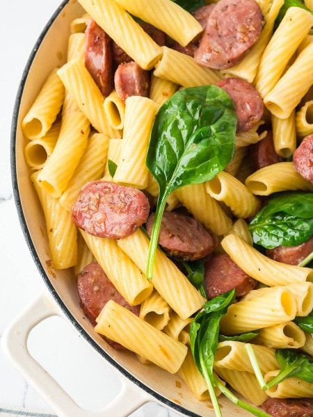 Easy One Pan Chicken Sausage Pasta