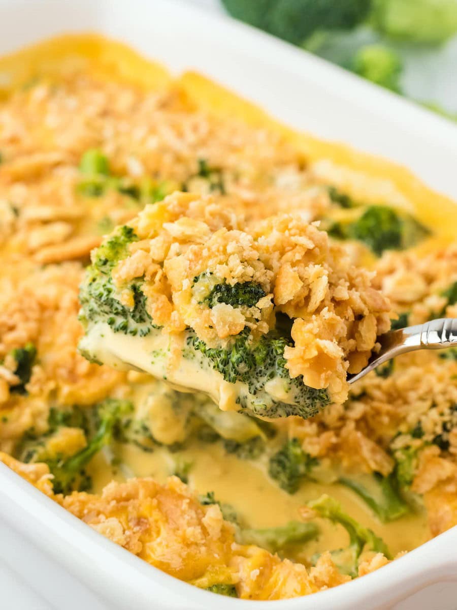 Cheesy Broccoli Casserole with Velveeta and Ritz Crackers