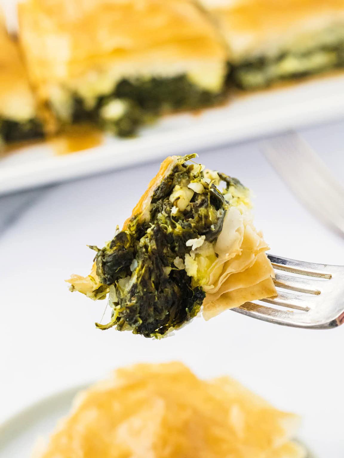 Flaky Spanakopita - Greek Spinach and Feta Phyllo Pie