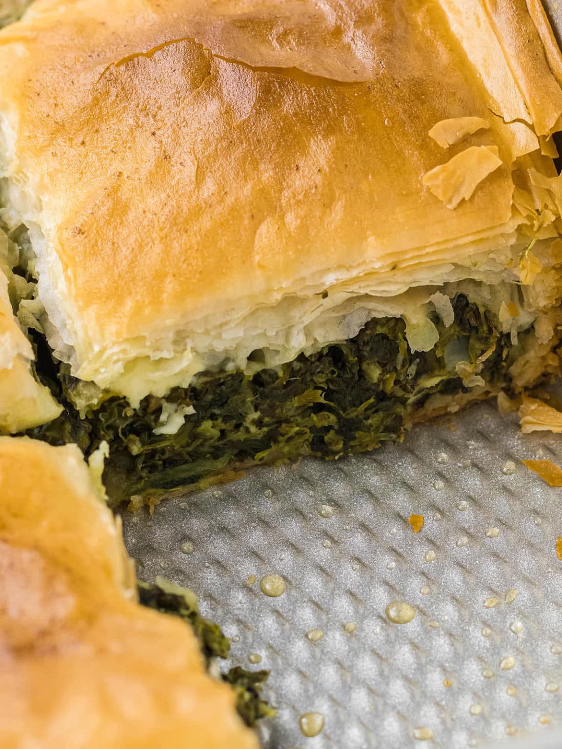 Flaky Spanakopita - Greek Spinach and Feta Phyllo Pie