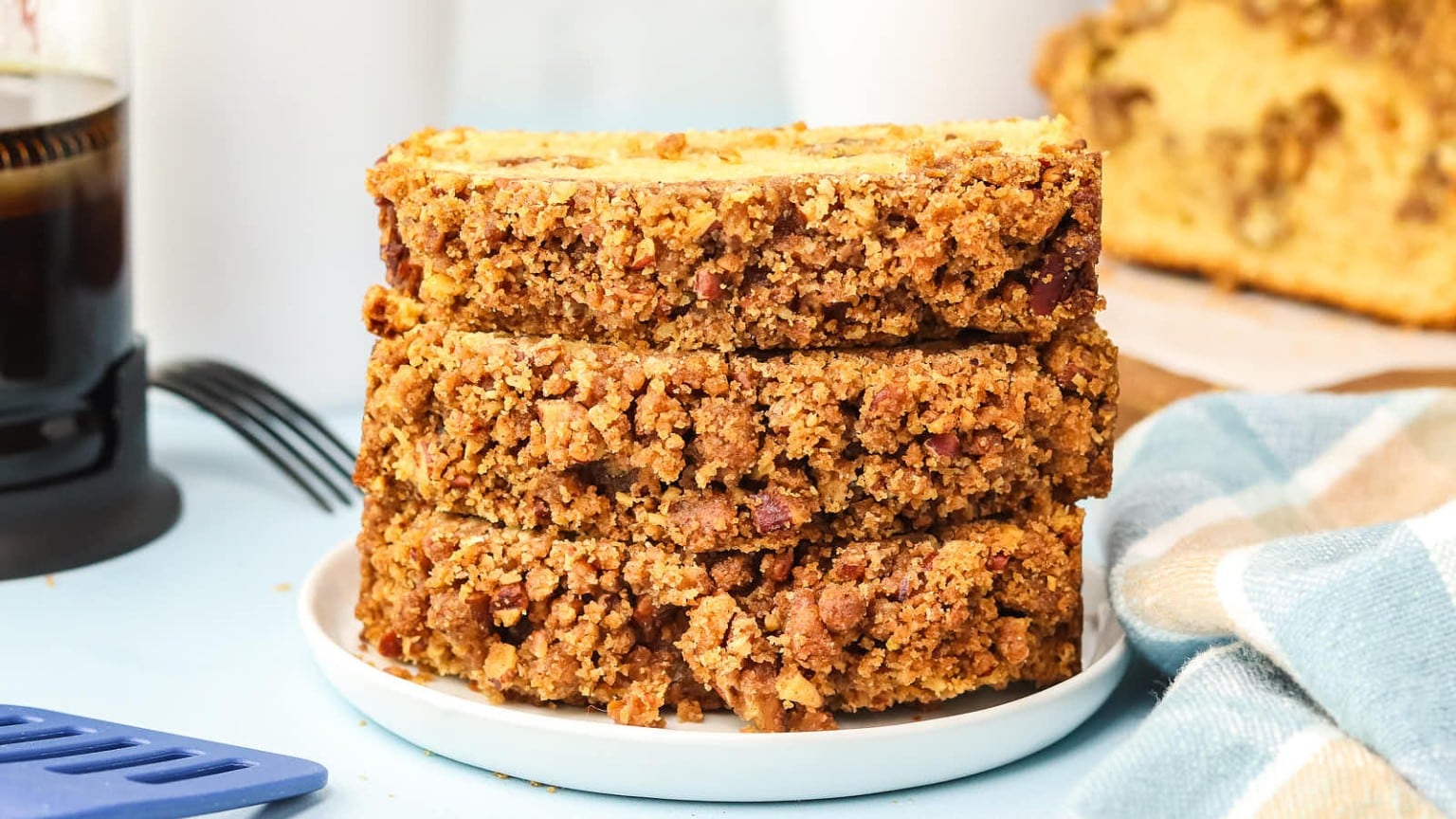 Fall Pecan Bread with a Buttery Cinnamon Topping