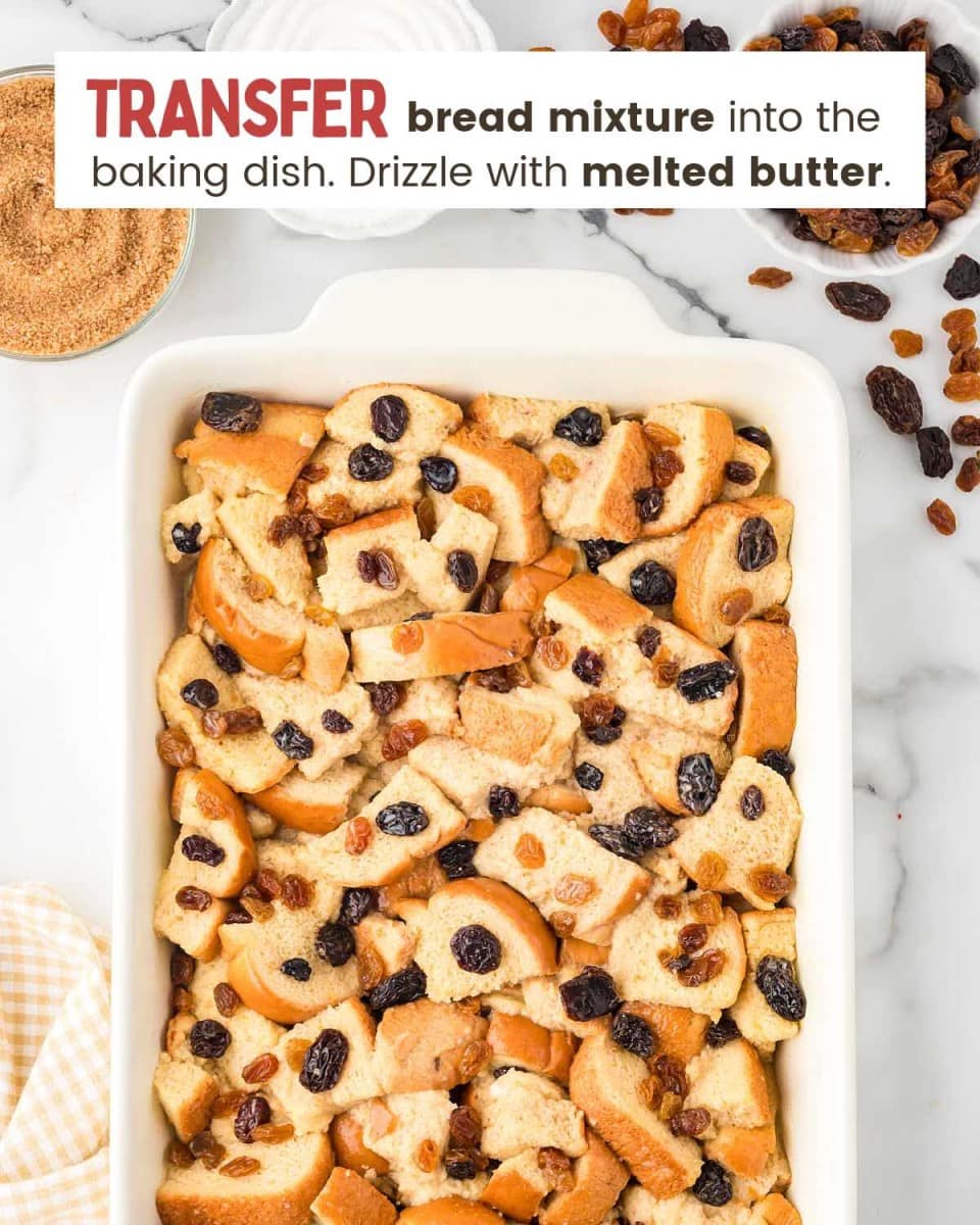 Old-Fashioned Bread Pudding with Vanilla Custard Sauce