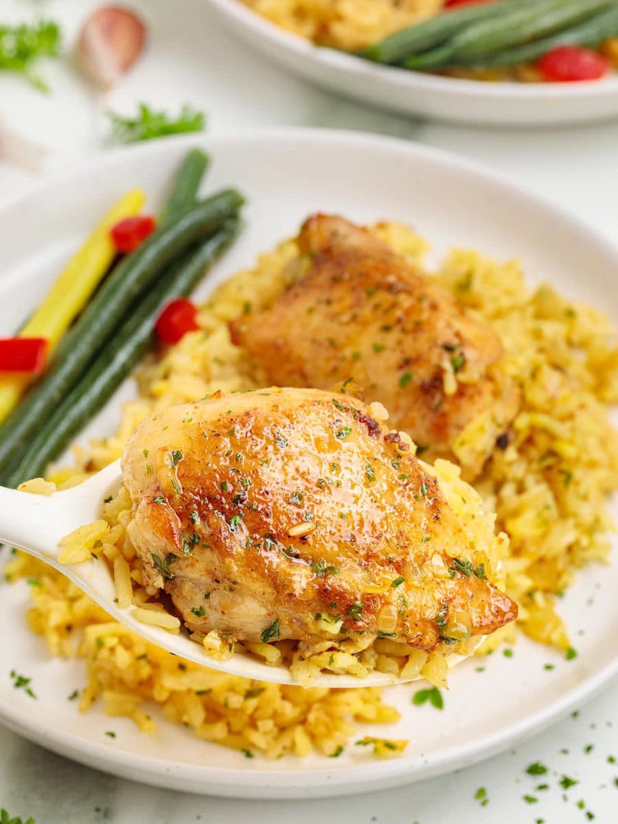 Chicken Thighs and Rice