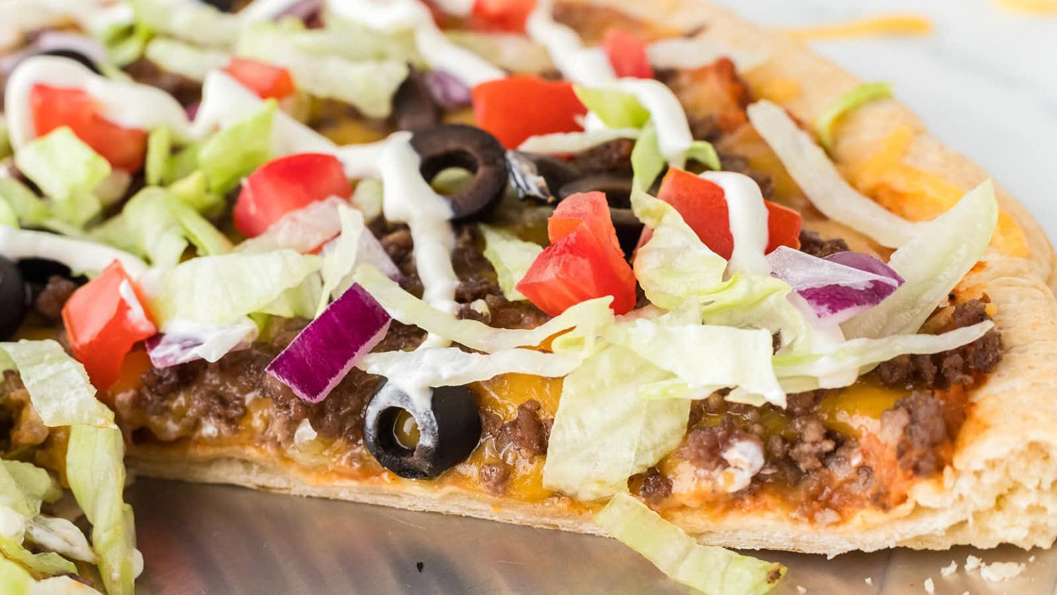 Easy Taco Pizza Made With Premade Crust