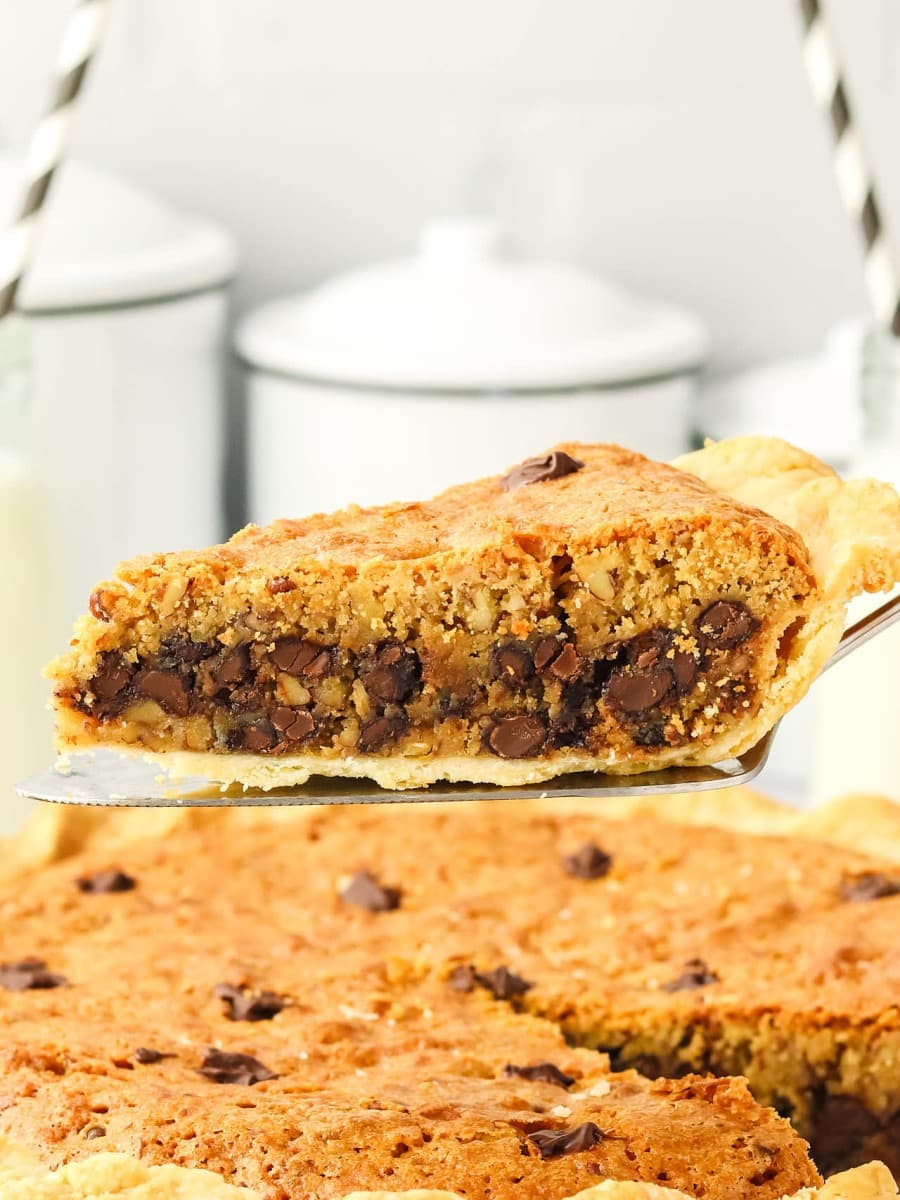 Easy Cookie Pie Recipe With Chocolate Chips and Pecans